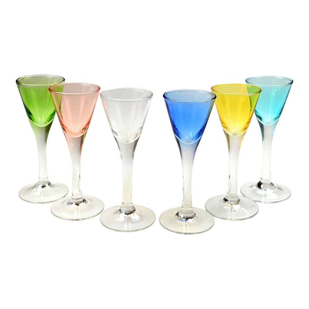 Det Gamle Apotek Indfarvede Snapseglas - 4 cl. - 6 stk - Snaps- og ...