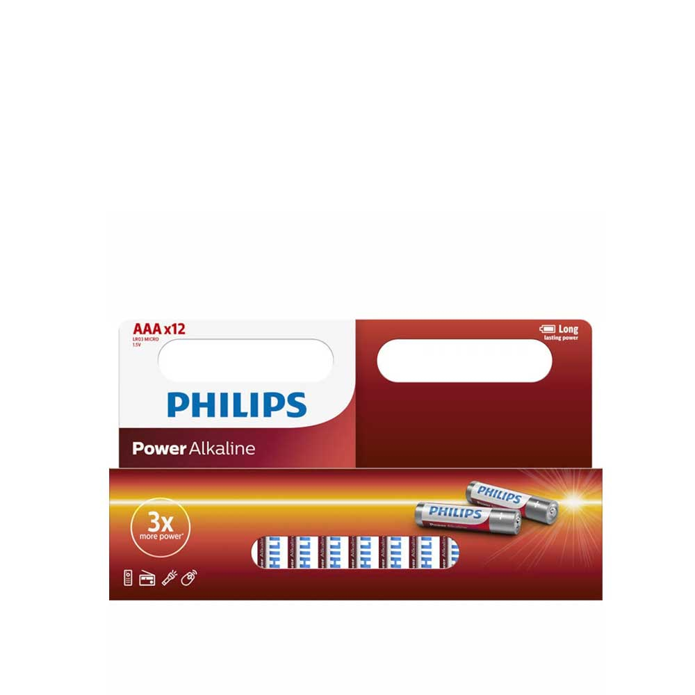 Philips Powerlife Batteri AAA - 12 stk. - Batterier - Designgaven.dk